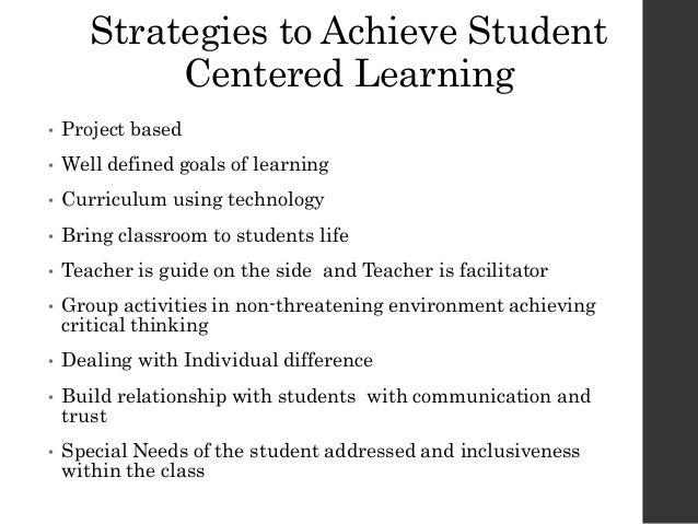 Student Centered Learning | PPT