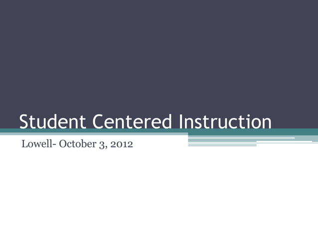 Student centered mathematics | PPTX