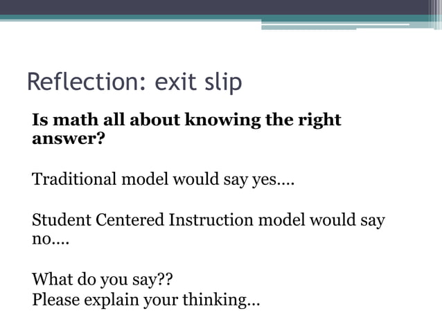 Student centered mathematics | PPTX