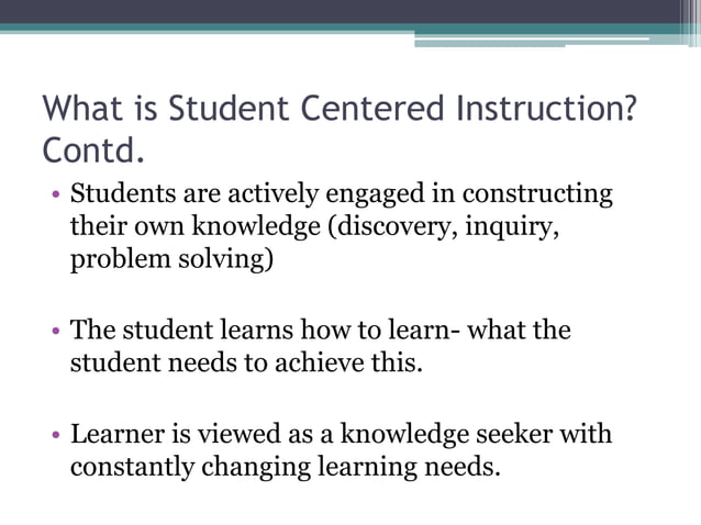 Student centered mathematics | PPTX