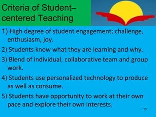 Student centered teaching strategies | PPTX