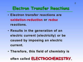 intro to electrochemistry | PPT