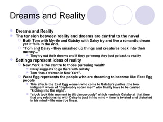 Student collaborative notes on the novel The Great Gatsby by Fitzgerald ...