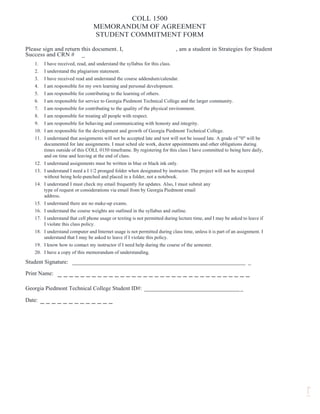 Student commitmentformv2 | PDF