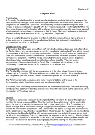 Student complaints procedure | PDF