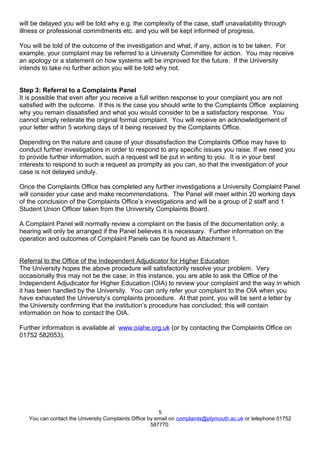 Student complaints procedure | PDF