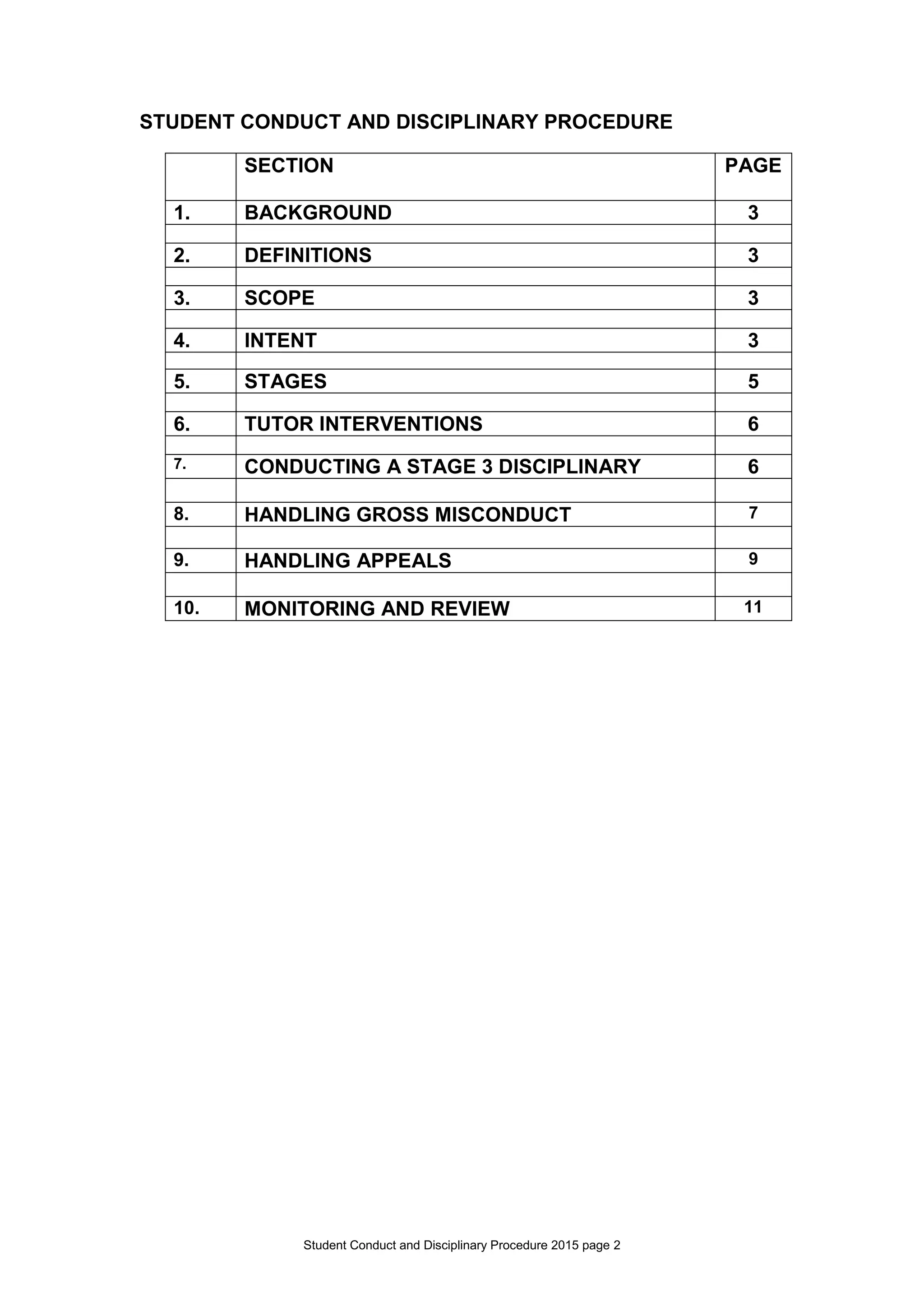 Student Conduct and Disciplinary Procedure | PDF