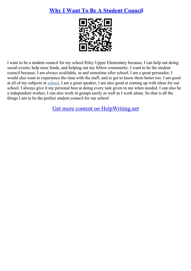 Student Council Essay Examples | PDF