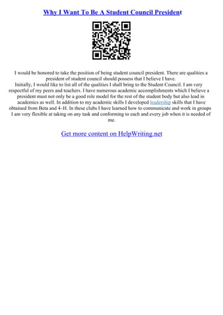 Student Council Essay Examples | PDF