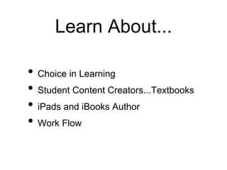 Student Created Text Books | PPTX
