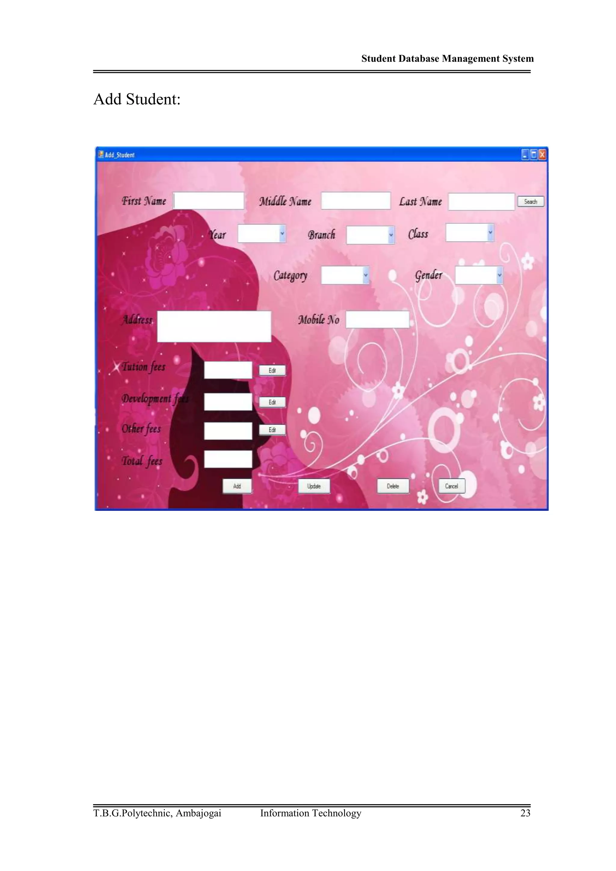 Student database management system | DOCX