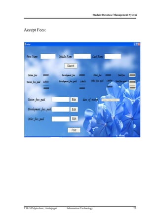 Student database management system | DOCX