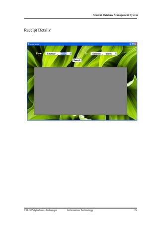 Student database management system | DOCX