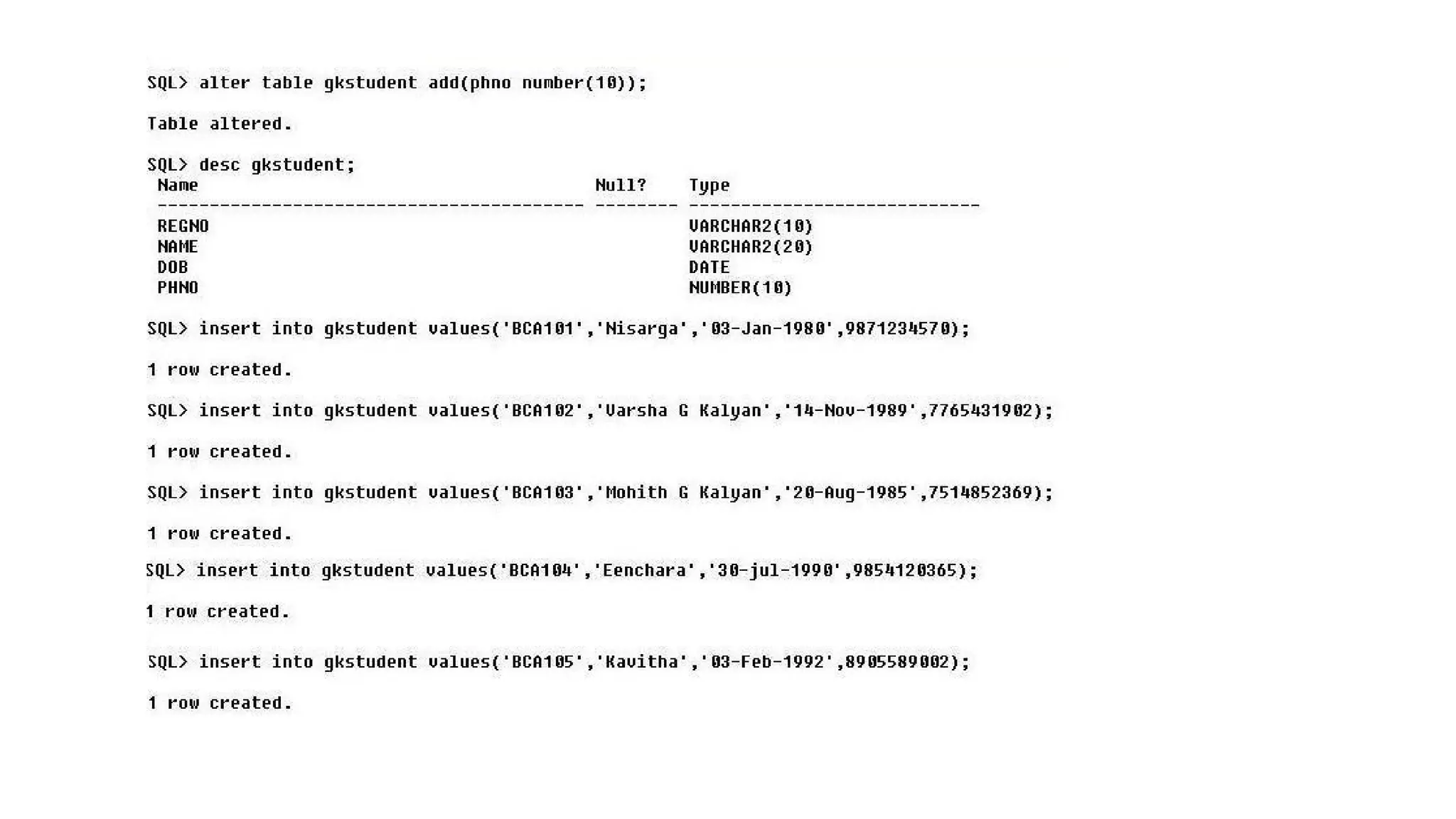 STUDENTS DATABASE PRACTICAL MANUAL.pptx | Education