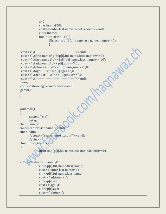 Student Data Base Using C/C++ Final Project | PDF