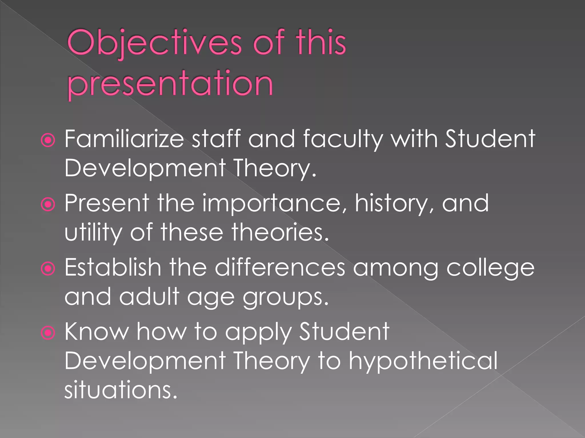 Student development theory | PDF