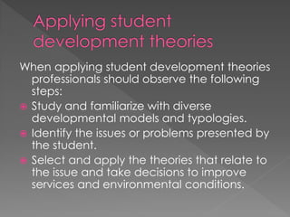 Student development theory | PDF