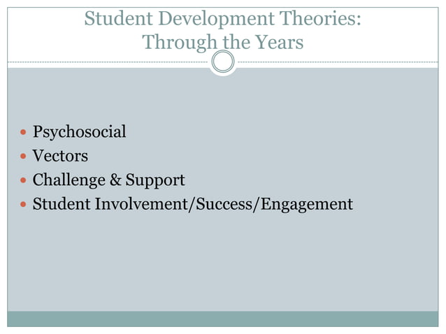 Student development theory | PPTX | College Planning | College Education