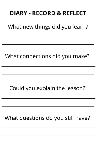 [SAMPLE] Student diary | PDF