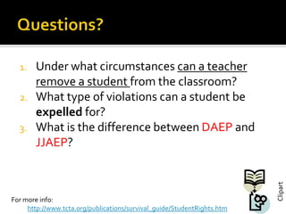 Student Discipline Rights And Responsibilities | PPT | Education