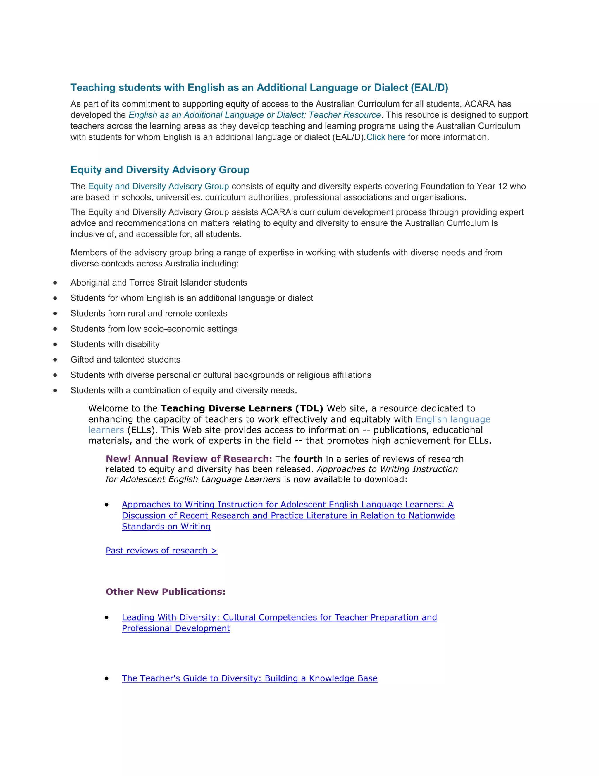 Student diversity | DOCX
