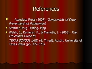 Student Drug Testing Ppt | PPT