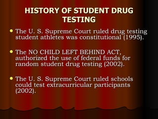 Student Drug Testing Ppt | PPT