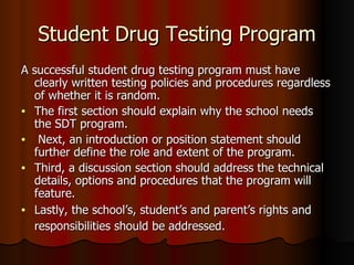 Student Drug Testing Ppt | PPT