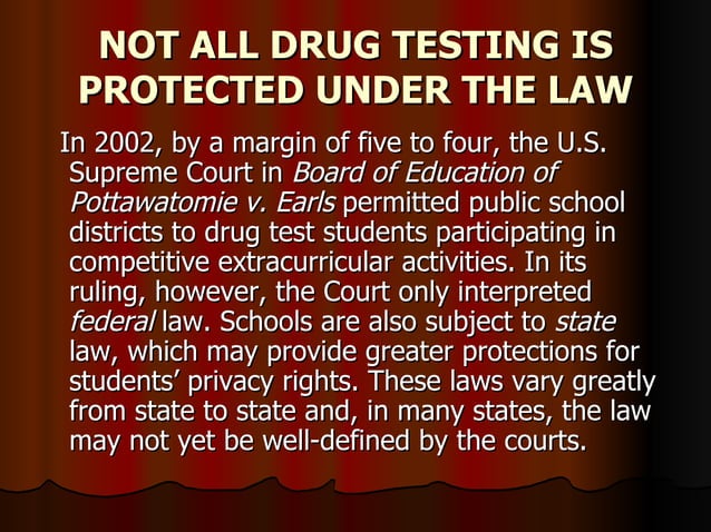 Student Drug Testing Ppt | PPT