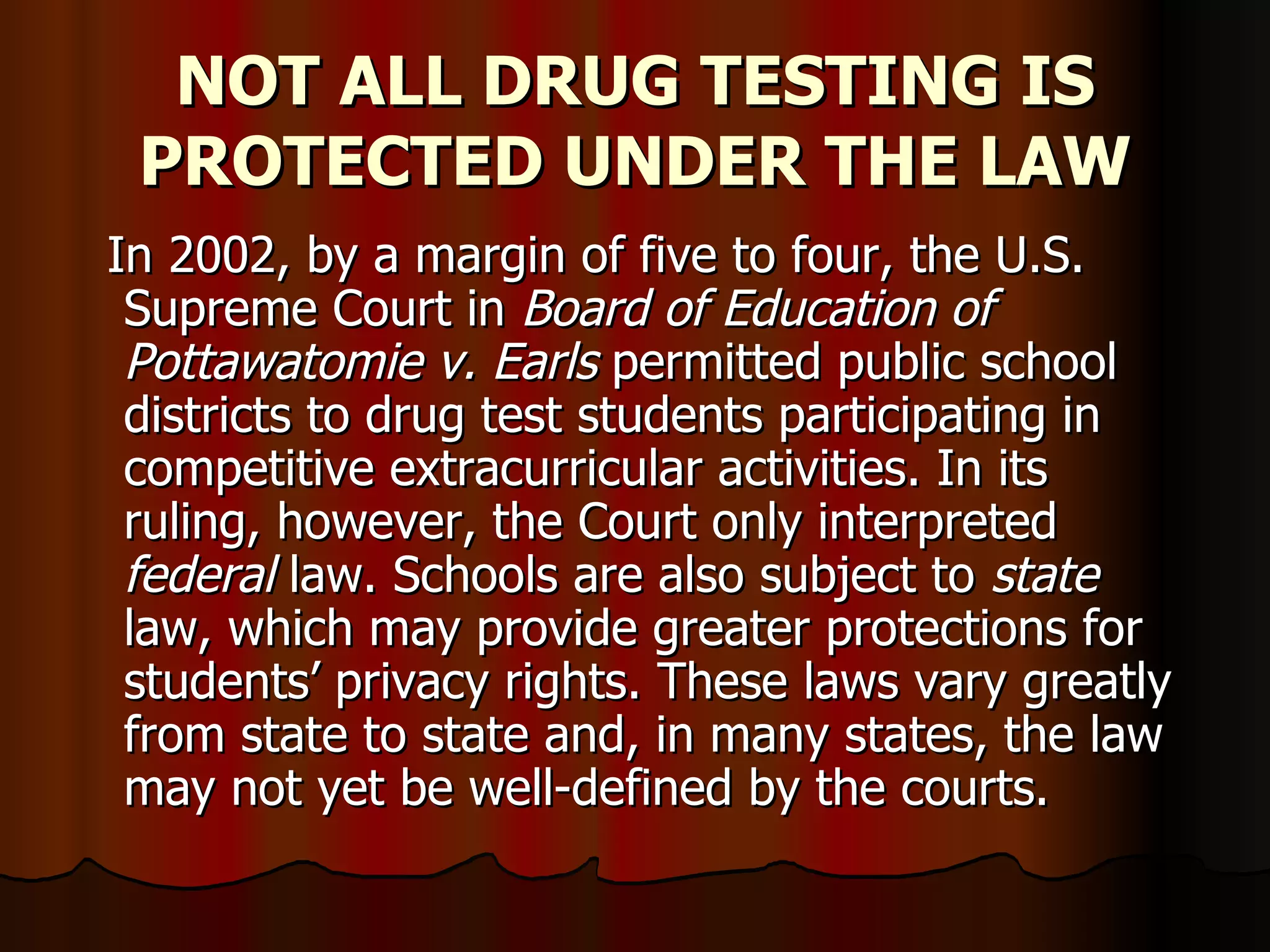 Student Drug Testing Ppt | PPT