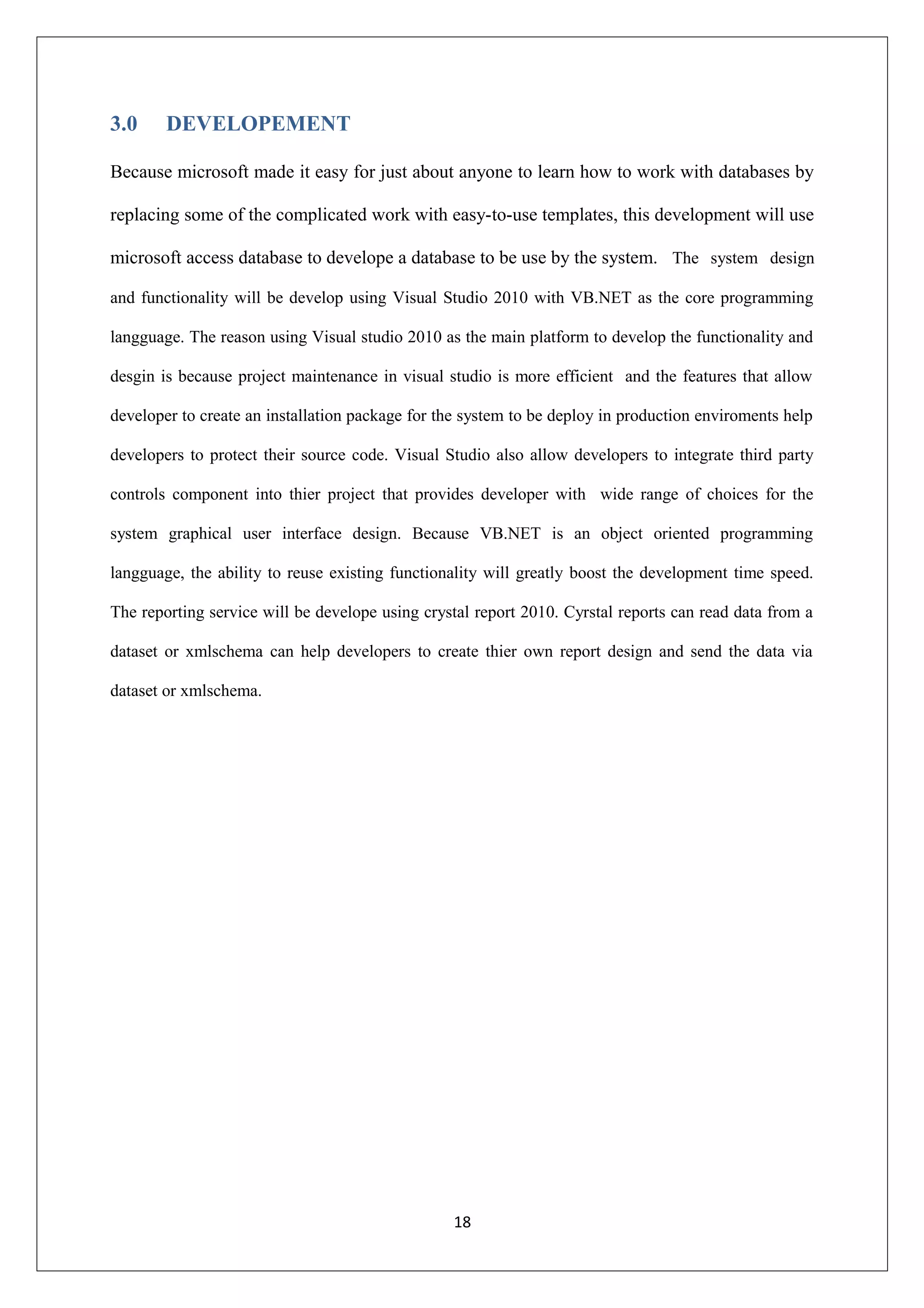 A sample of ADDIE model Documentation of System Development in ...