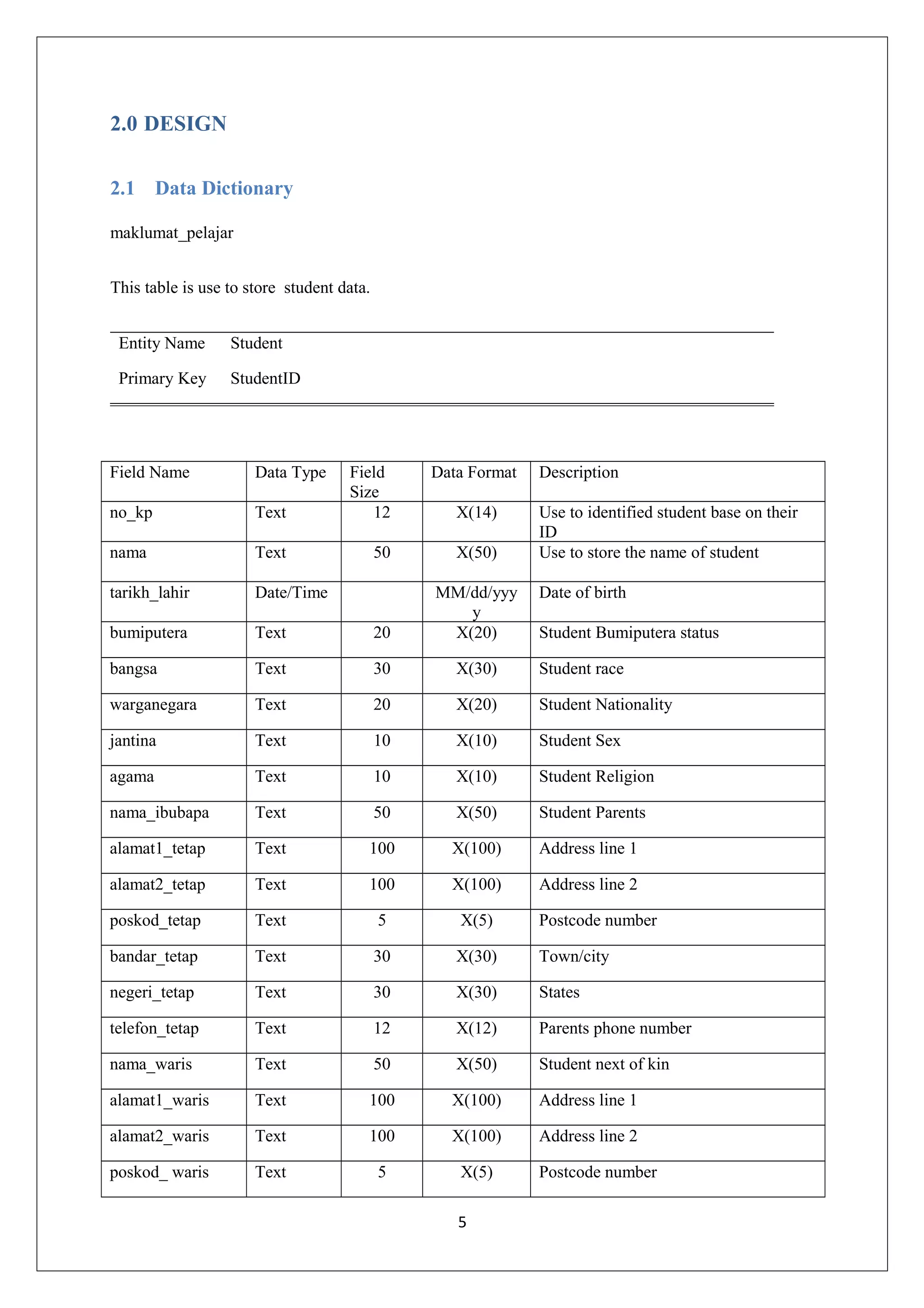 A sample of ADDIE model Documentation of System Development in ...