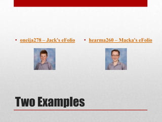 Student e folios | PPTX