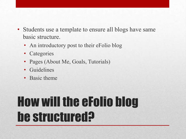 Student e folios | PPTX