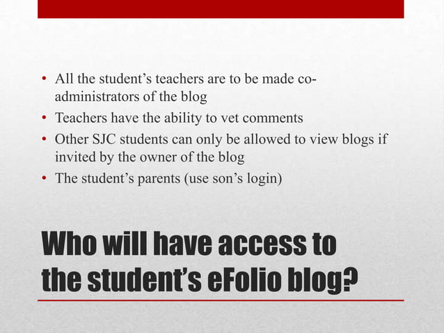 Student e folios | PPTX