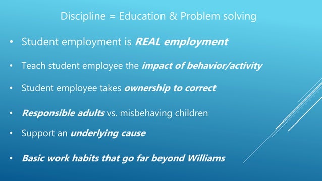 Student Employment Essentials - Discipline | PPT