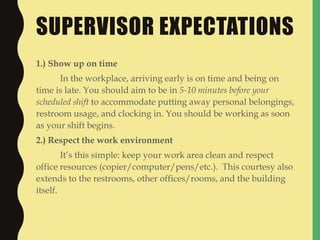 Student employment etiquette presentation 2018-2019 training | PPTX ...