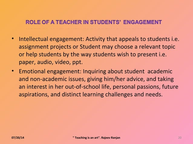 Student Engagement | PPT | Professional School | Postgraduate Education