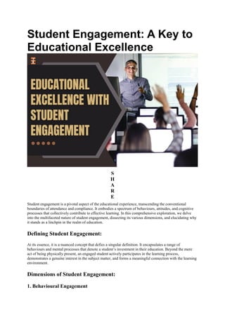 Student Engagement: A Key to Educational Excellence | PDF
