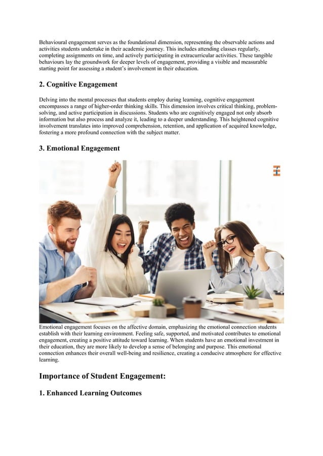 Student Engagement: A Key to Educational Excellence | PDF