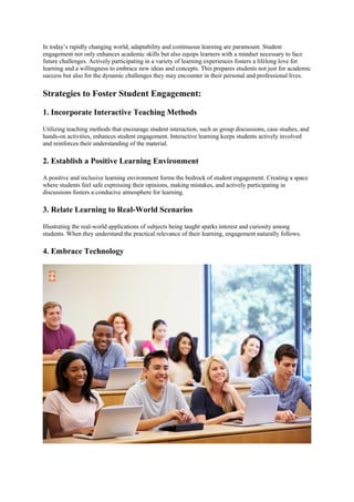Student Engagement: A Key to Educational Excellence | PDF