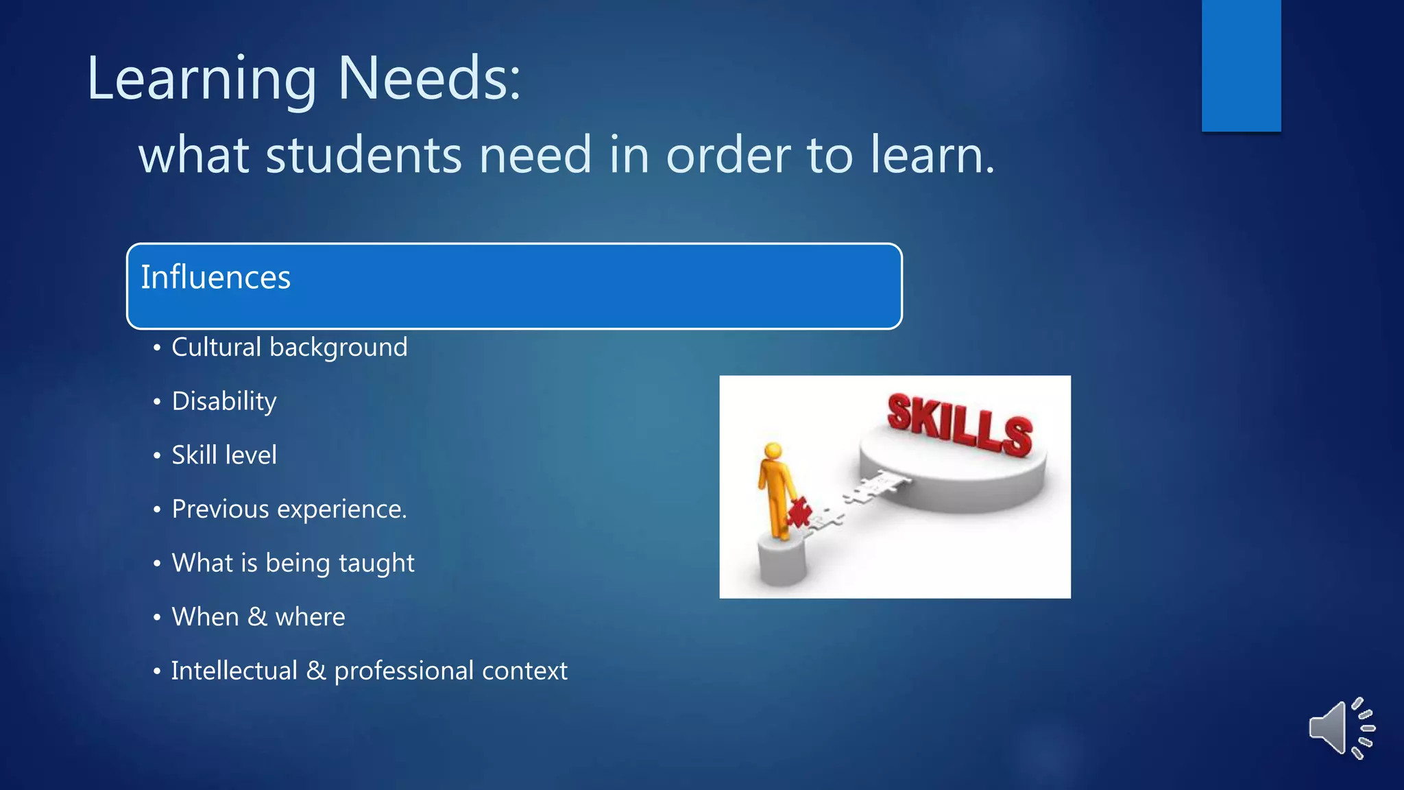 Student Engagement and Learning Needs: helping your students learn in ...