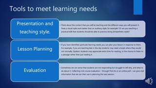 Student Engagement and Learning Needs: helping your students learn in ...