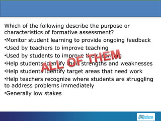 Student engagement, formative assessment, & critical thinking | PPT