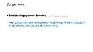 Student engagement formula flowchart | PPT