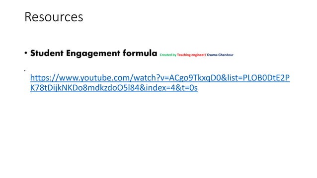 Student engagement formula flowchart | PPT