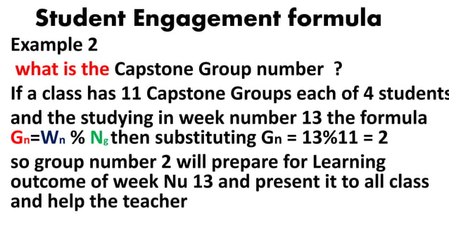 Student engagement formula flowchart | PPT