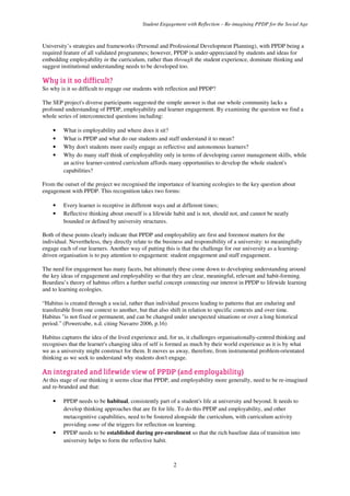 Student engagement with reflection - handout | PDF | Undergraduate ...