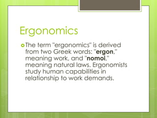 Student ergonomics | PPTX