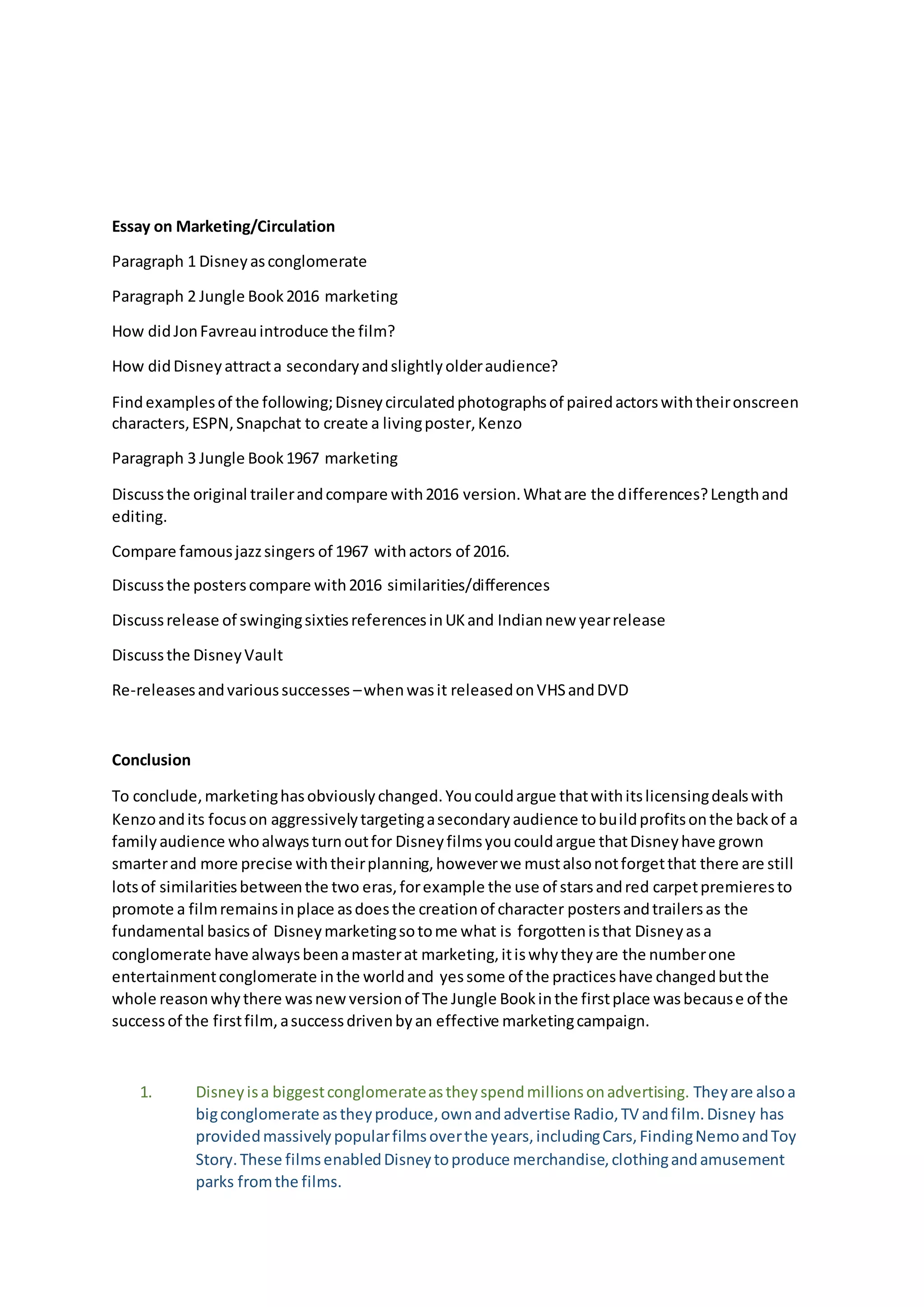 Student essay on jungle book | PDF